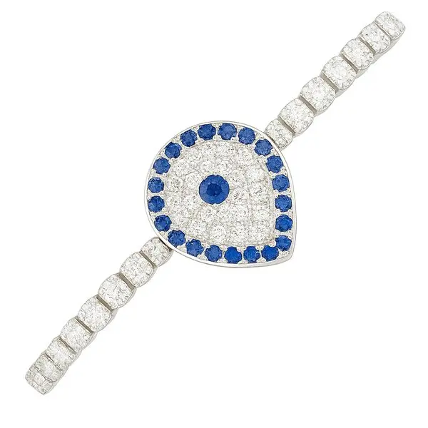 MAISON DE GALA Sapphire Eye Bracelet - Silver