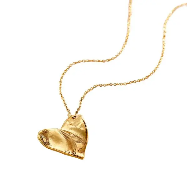 POSH TOTTY DESIGNS Fortune Heart Charm Necklace - Gold
