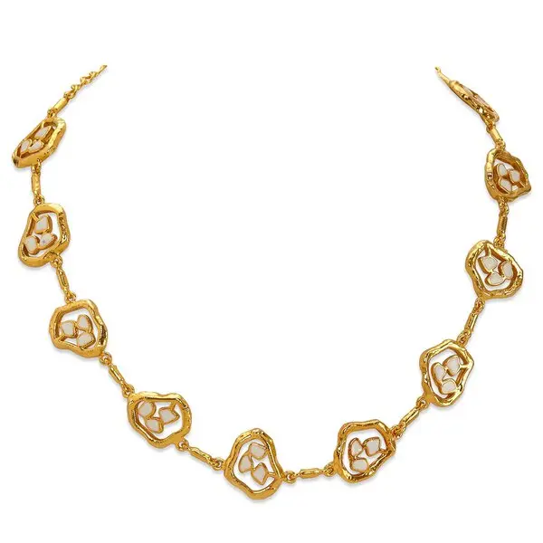 DHWANI BANSAL Terra Choker With Enamel Detail - Gold/green/white