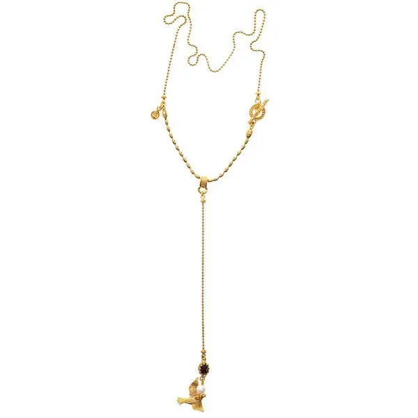 GEM KINGDOM Plated Y Necklace - Gold
