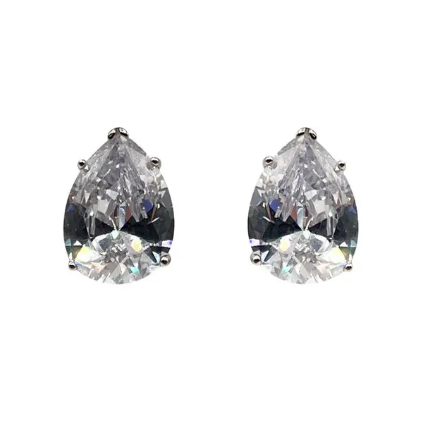 MICHAEL NASH JEWELRY Daphne Pear-shaped Clip-on Earrings - White