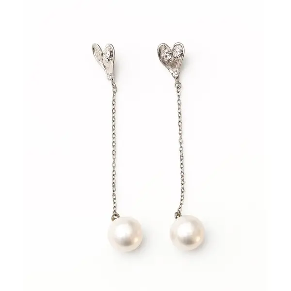 MY MOKONDO Lyra Pearl Drop Earrings - Silver