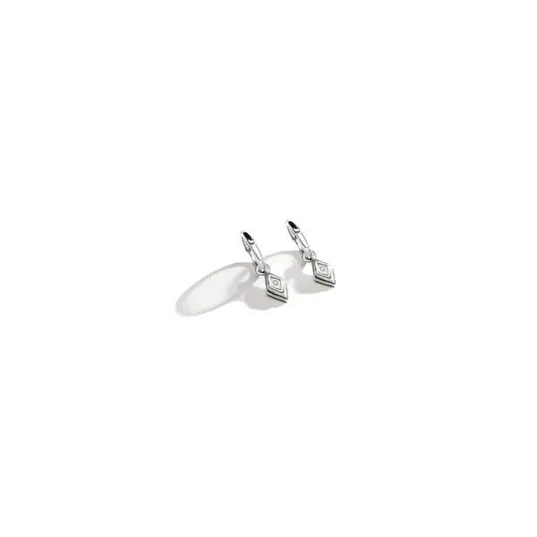 RRAINE JEWELRY Diamond Huggie Earrings - Silver
