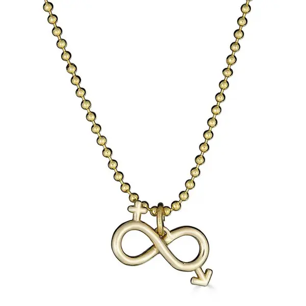 PASSIONATE PROTEST COLLECTION Gender Eternity Pendant Necklace - Gold