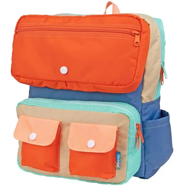 MOKUYOBI Faux Roll Top Backpack - Blue