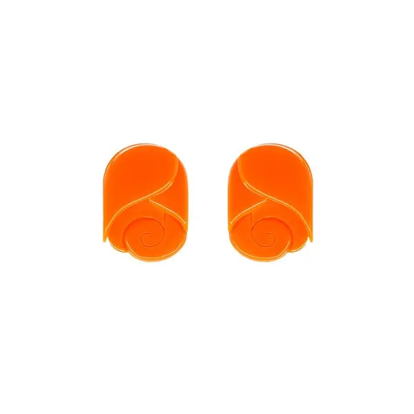 GISSA BICALHO Rosebud Acrylic Earrings - Orange