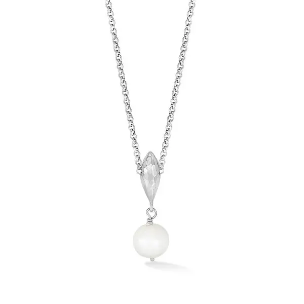 DOWER & HALL Sterling Pendant With Pearl - Silver