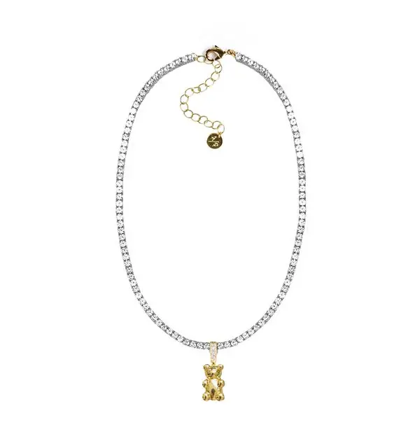 ADRIANA PAPPAS DESIGNS Zirconia Charm Tennis Choker - Yellow