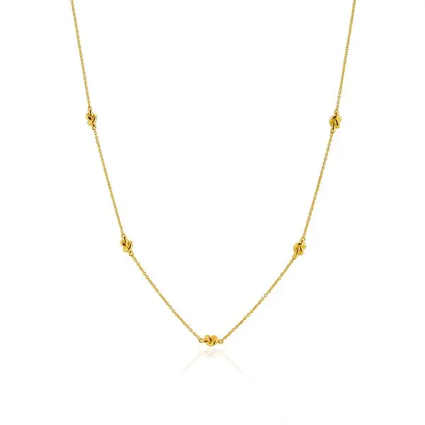 AUREE JEWELLERY St Ives Vermeil Knot Necklace - Gold