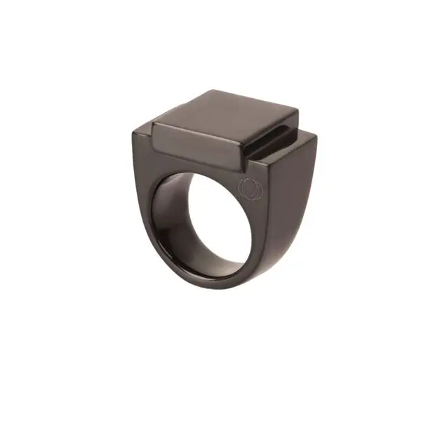 THE ROSE Urbone Sculptural Resin Ring - Black