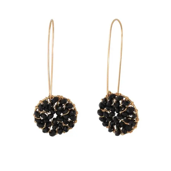 CORINA MARDARI JEWELRY Gold-filled Black Tourmaline Earrings - Black/gold