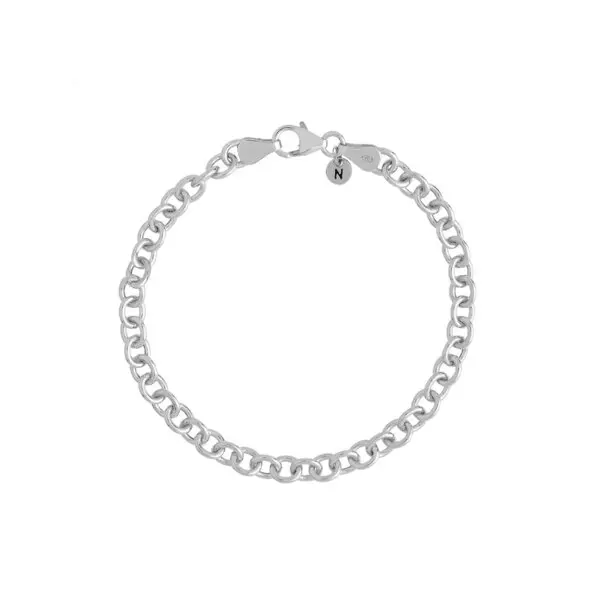 NELLOU JEWELLERY Chunky Belcher Bracelet - Silver