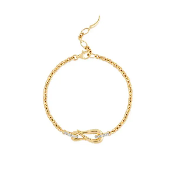 DINNY HALL Toro Lasso Lab-created Diamond Bracelet - Gold