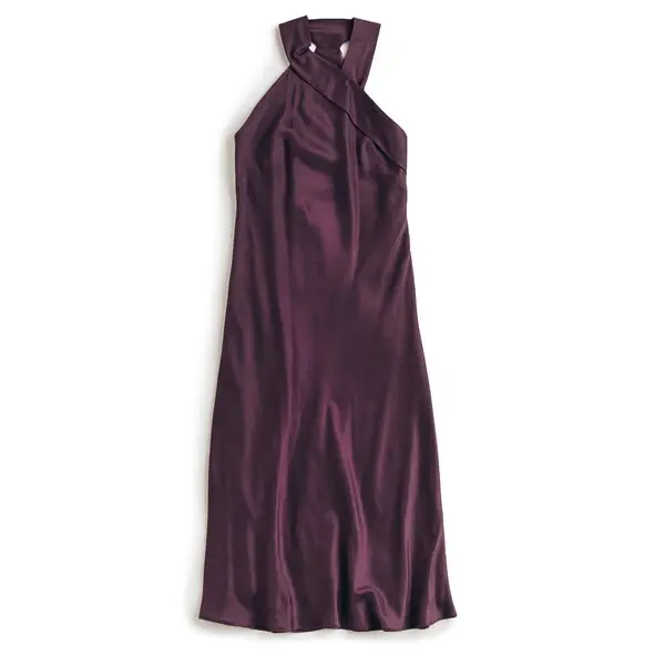 Mionè Halter Neck Silk Midi Dress