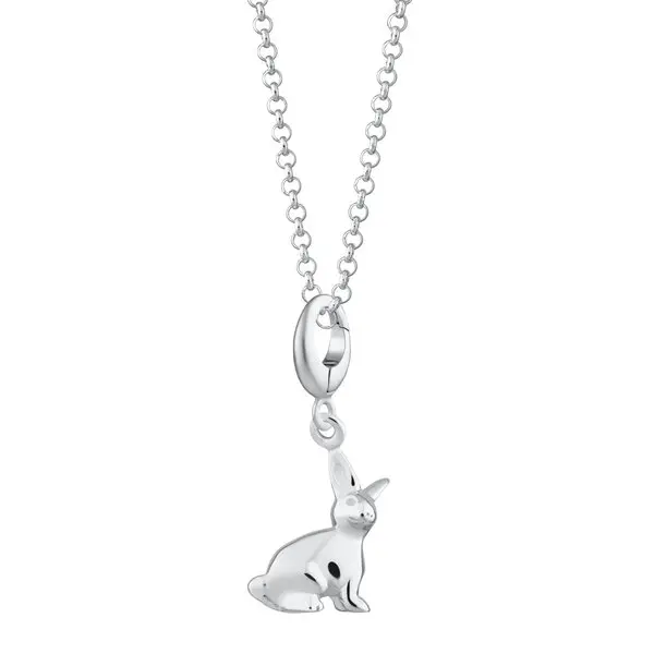 LILY CHARMED Sterling Rabbit Charm Necklace - Silver