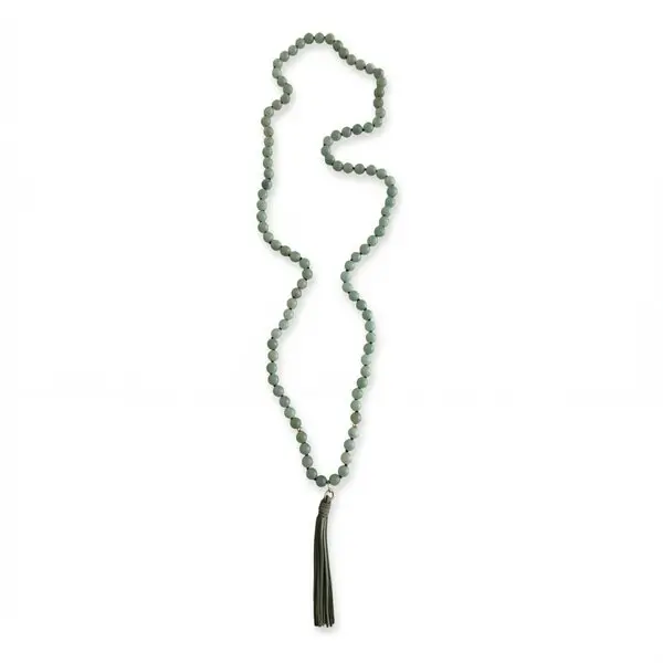 HEATHER HAWKINS Talulah Belle Aventurine Gemstone Beaded Necklace - Green