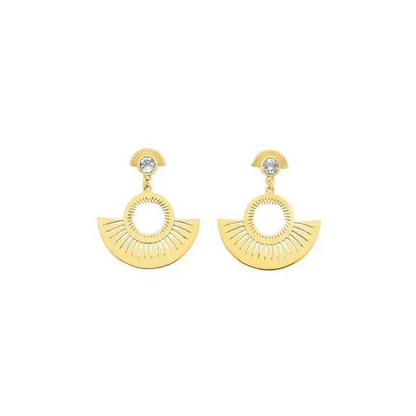 ZOË & MORGAN Pocket Full Of Sunshine Drop Earrings - Gold/blue