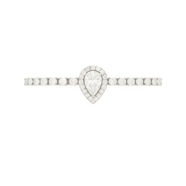 MAISON DE GALA Teardrop Crystal Bracelet - Silver