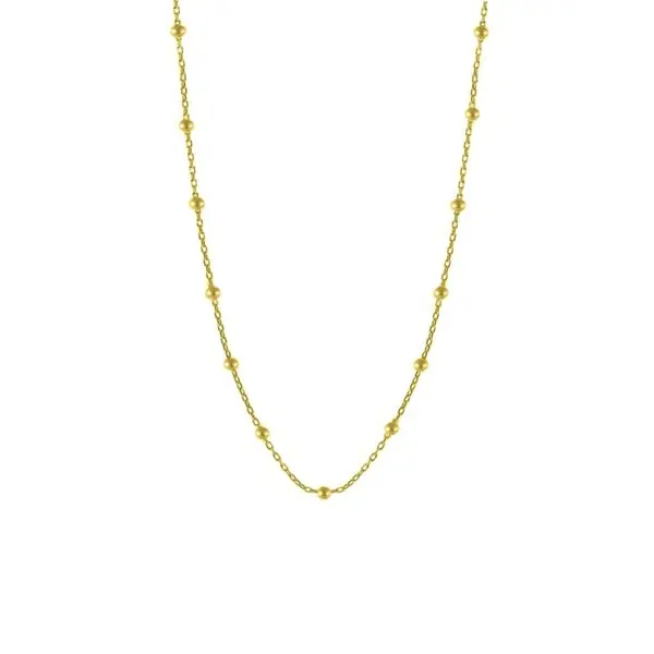 SPERO LONDON Bead Chain Satellite Necklace - Gold