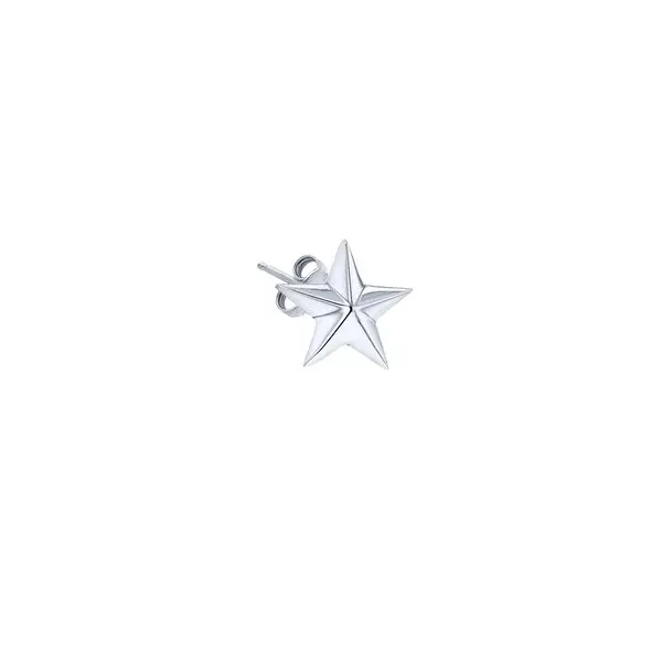TRUE ROCKS Star Stud Earring In Sterling - Silver