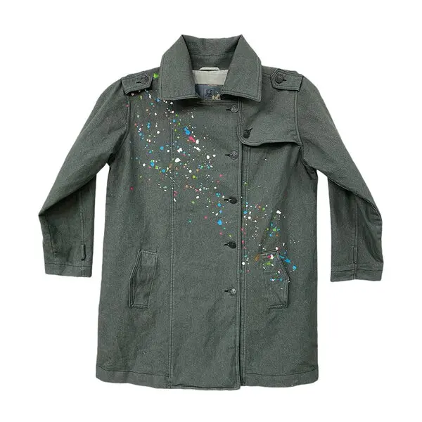 ZASTASTUDIO Oversized Tie Dye Denim Jacket