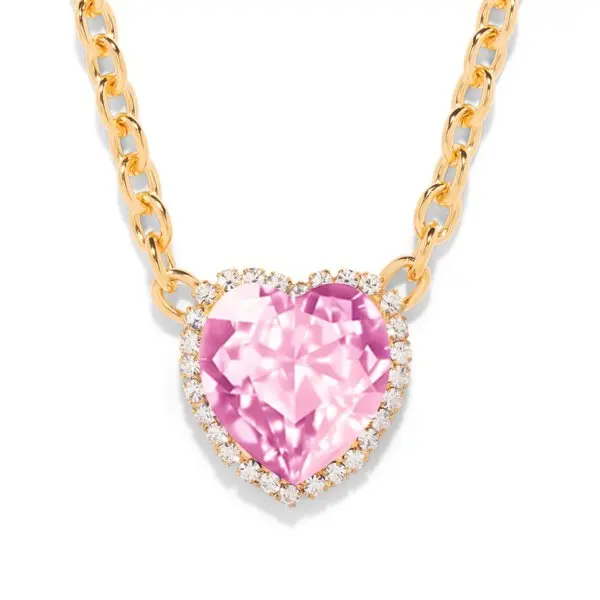 THE PINK REEF Heart Pendant Necklace - Pink