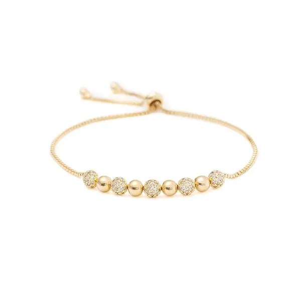SHABELLA NYC Full-moon Adjustable Bracelet - Gold