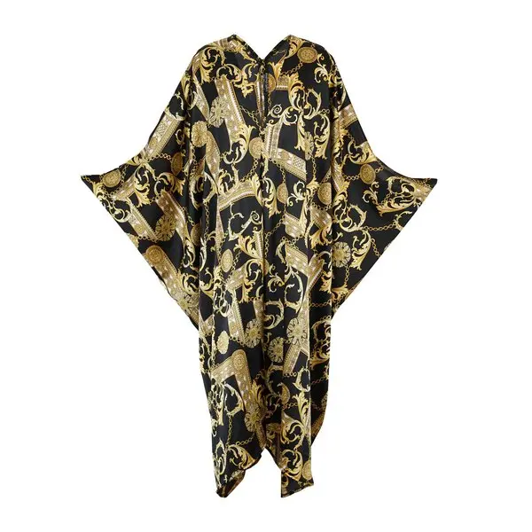 JENNAFER GRACE Filigree Caftan Dress - Black