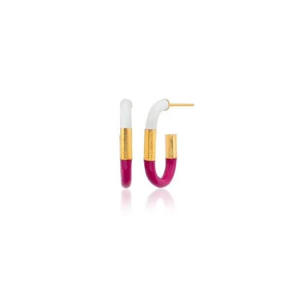 MILOU JEWELRY Sophia Hoop Earrings - Pink