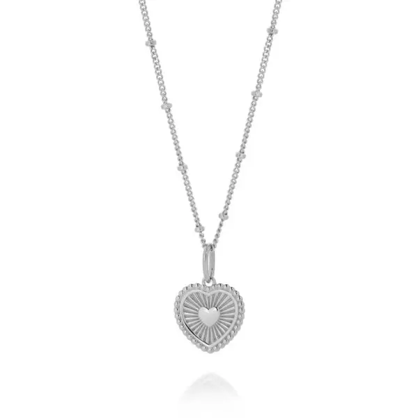 NELLOU JEWELLERY Heart Flare Necklace - Silver