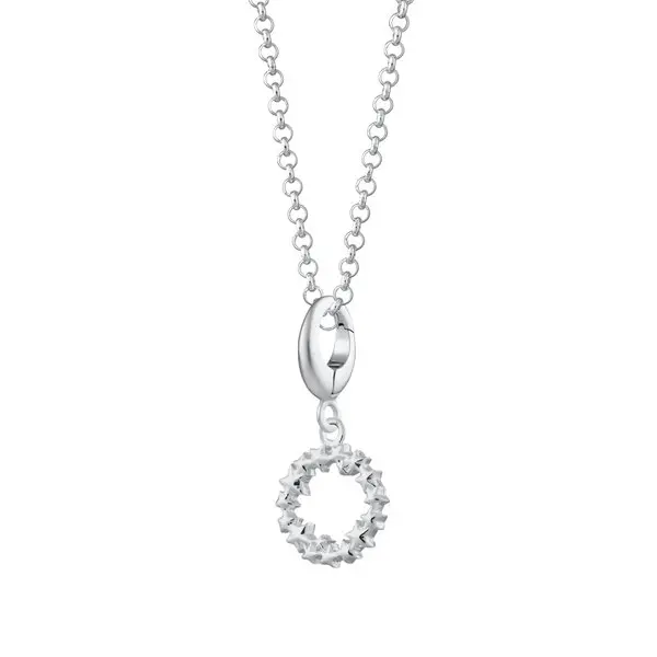 LILY CHARMED Sterling Circle Star Cluster Charm Necklace - Silver