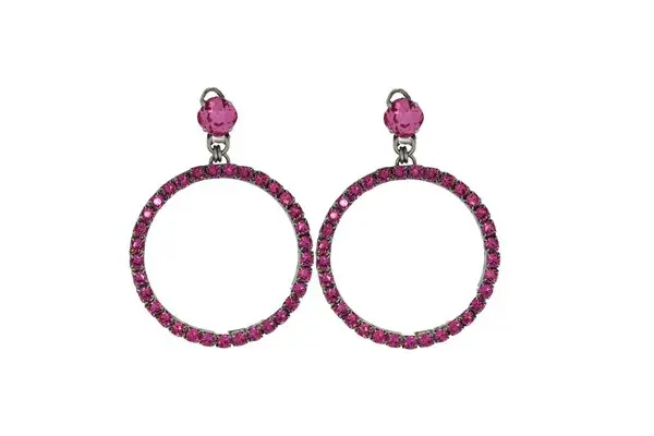 VICKISARGE Medium Hoop Clip-on Earrings - Pink