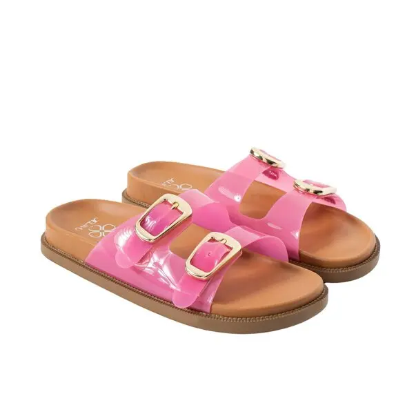 JELAVU Triple Strap Sandals - Pink