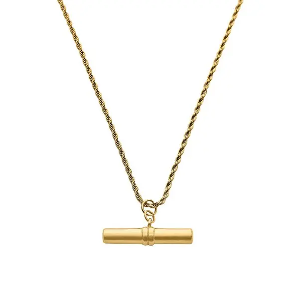 BERMUDA WATCH COMPANY Maivelle Blair T-bar Rope Chain Necklace - Gold