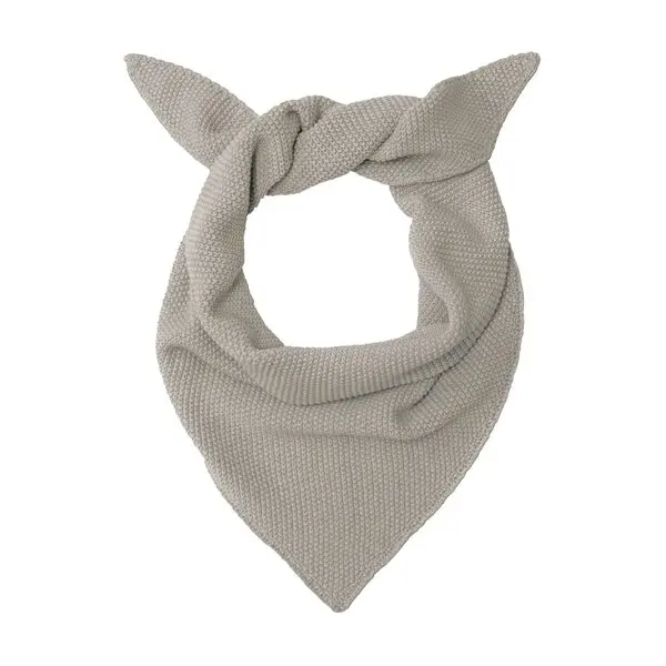 PAUL JAMES KNITWEAR Cotton Beault Textured Neckerchief Oatmeal - Grey