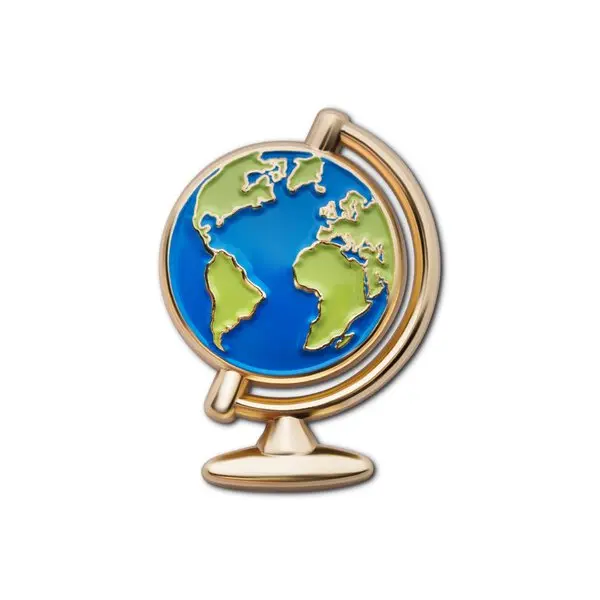 MAKE HEADS TURN Enamel Pin Globe - Blue/green/gold