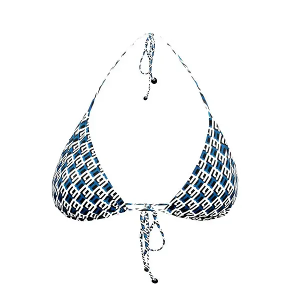 KIKKI-G SWIMWEAR Josie Bikini Top - White/blue