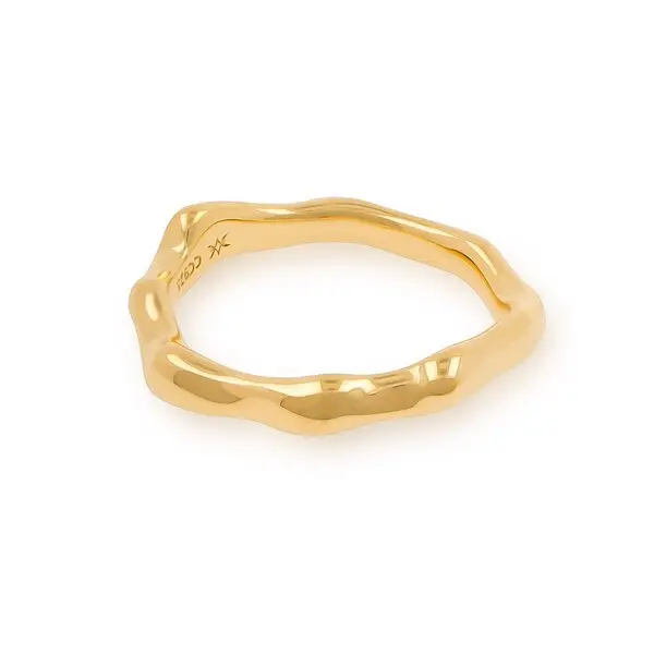 Côté Caché Organic Band Vermeil Ring - Gold