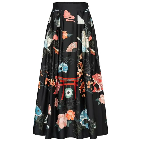 MARIANNA DÉRI Printed Maxi Skirt