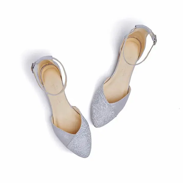 MANDRAGORA DESIGN Sophie Leather Wedding Sandals - Silver