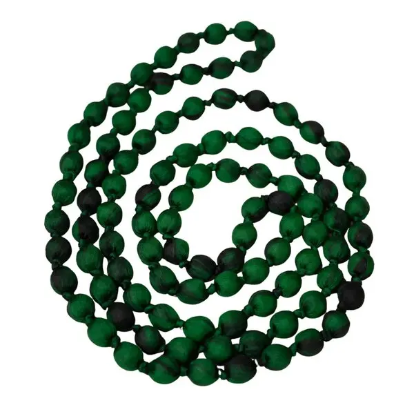 SILK AND BEARS Silk Bead Necklace - Green