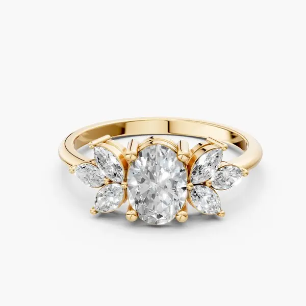 AYA FINE JEWELRY 1.09 Ctw Lab Diamond Ring In 18k Gold - Yellow