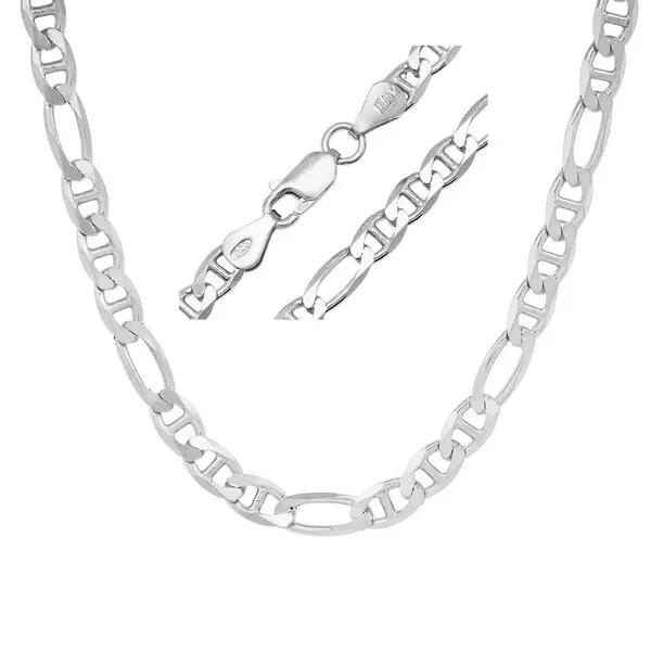 KYLIE HARPER Italian Sterling Figaro Gucci/mariner Chain Necklace - Silver