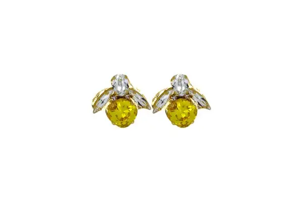 VICKISARGE Baby Bee Clip-on Earrings - Yellow
