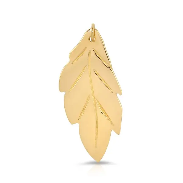 Maya Brenner Designs 14k Yellow Leaf Pendant - Gold