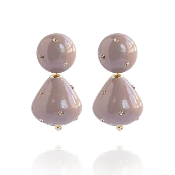 SAULE LABEL Nina Jet Dune Earrings - Brown