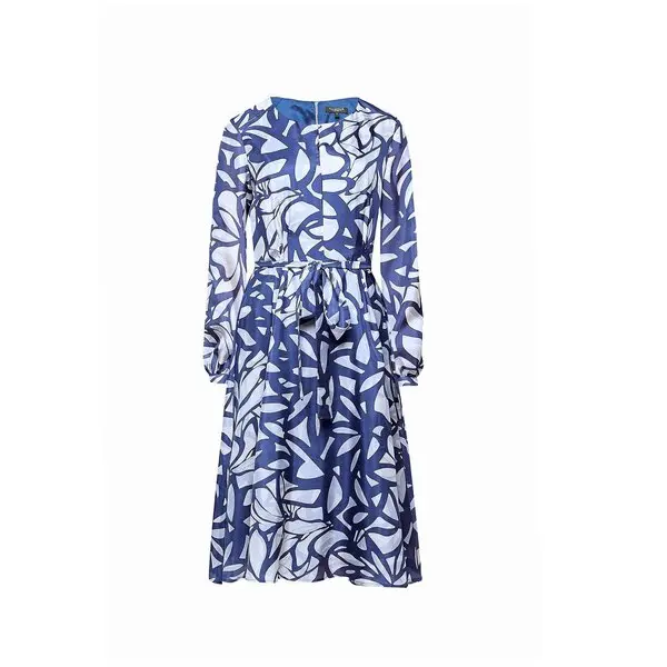 RUMOUR LONDON Freya Printed Silk Midi Dress