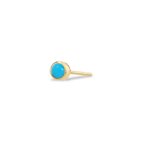 Maya Brenner Designs Gold Turquoise Stud Earring - Yellow