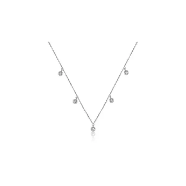 GENEVIEVE COLLECTION 18k Gold Diamond Necklace - White