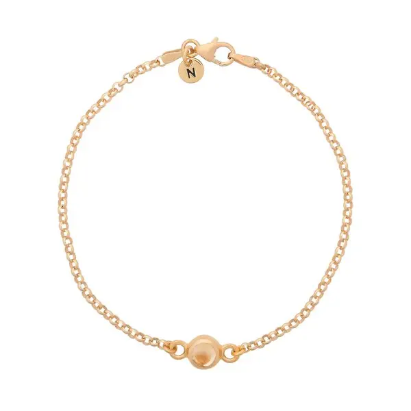 NELLOU JEWELLERY Citrine Gemstone Bracelet Gold Plated Sterling Silver - Yellow